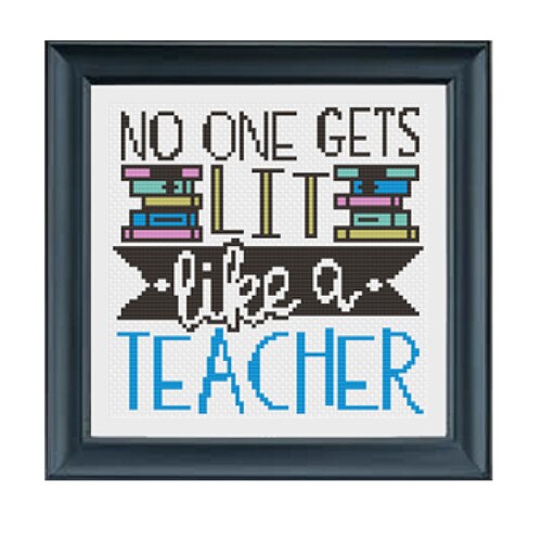 Commas Are Not Glitter PDF Cross Stitch Pattern Teacher - Etsy