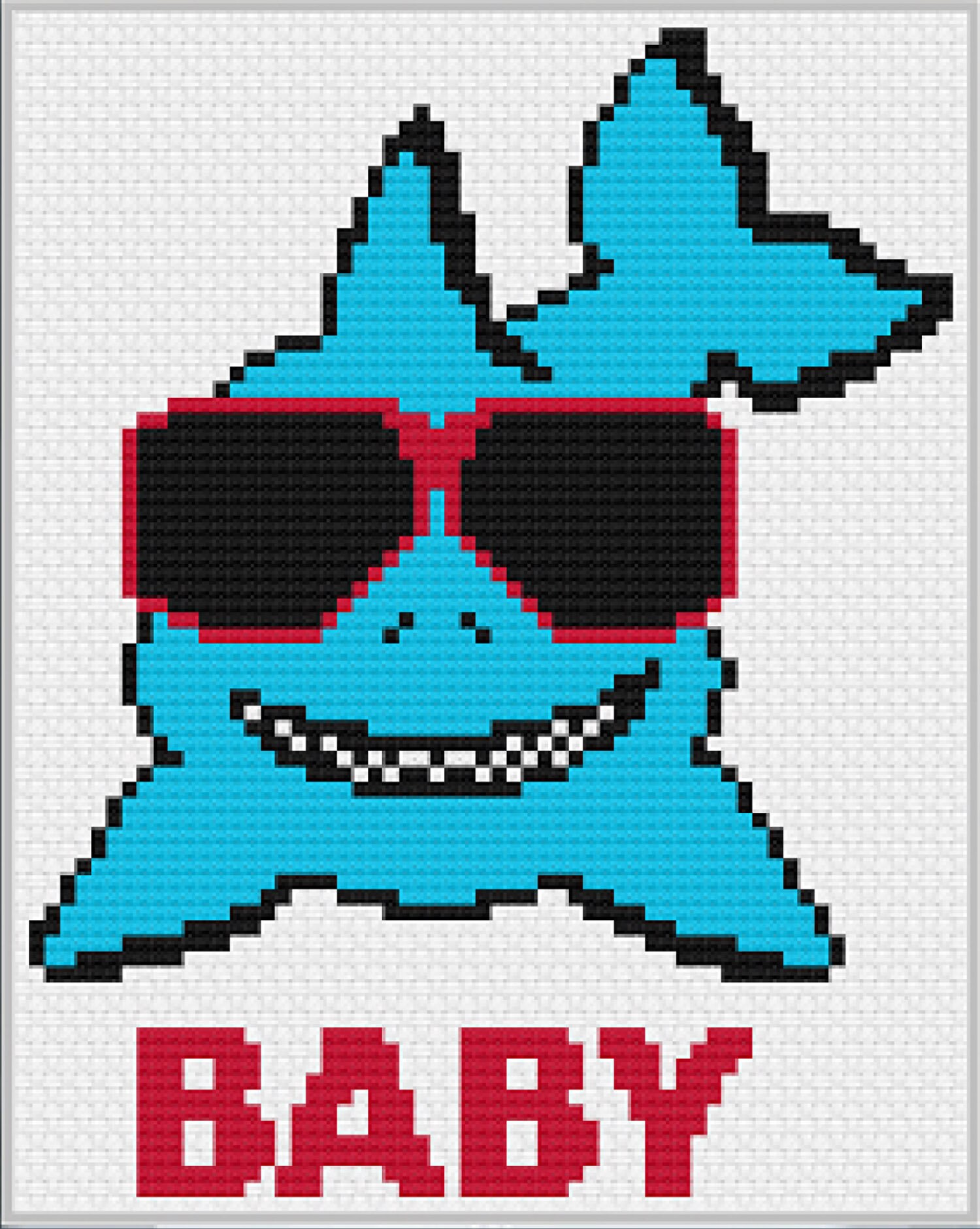 Baby Shark Cross Stitch Pattern PDF - Etsy