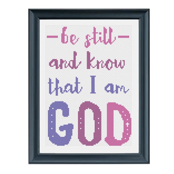 Be Still and Know Cross Stitch - Etsy