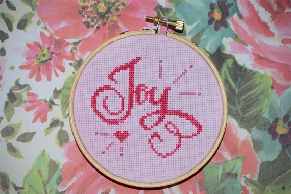 Joy Cross Stitch Pattern PDF | Etsy