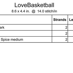 Love Basketball Cross Stitch Pattern PDF - Etsy