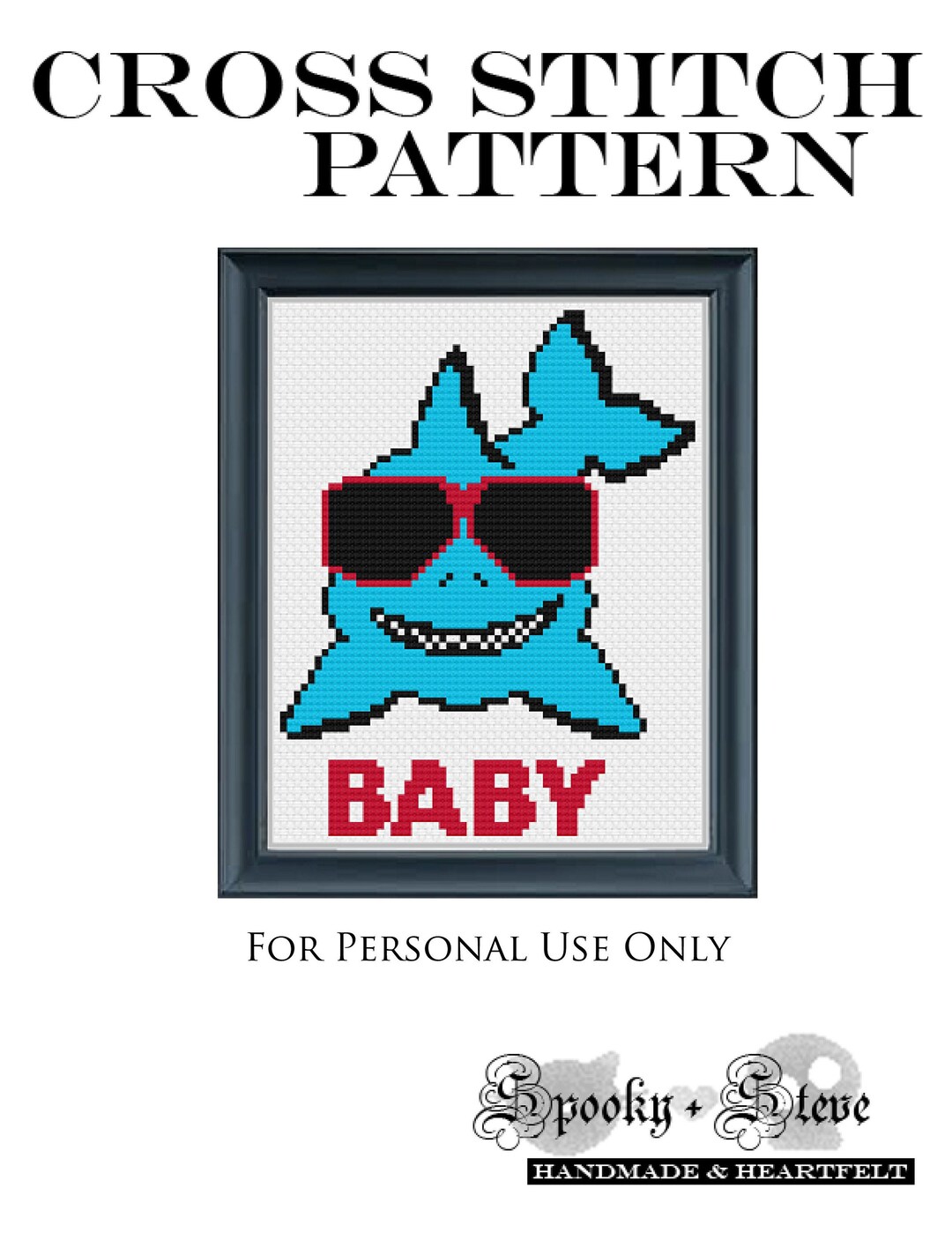 Baby Shark Cross Stitch Pattern PDF - Etsy