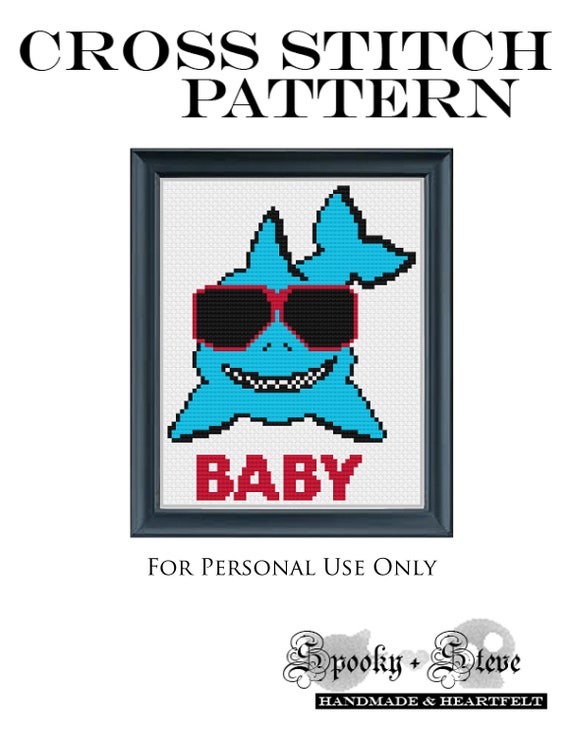 Baby Shark Cross Stitch Pattern PDF | Etsy UK