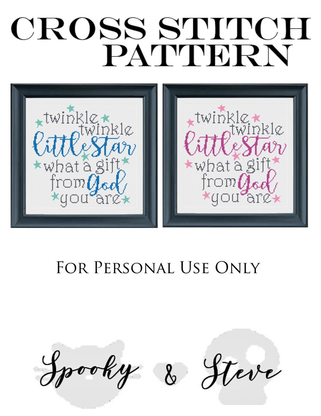 Baby Twinkle Little Star Cross Stitch Pattern PDF - Etsy