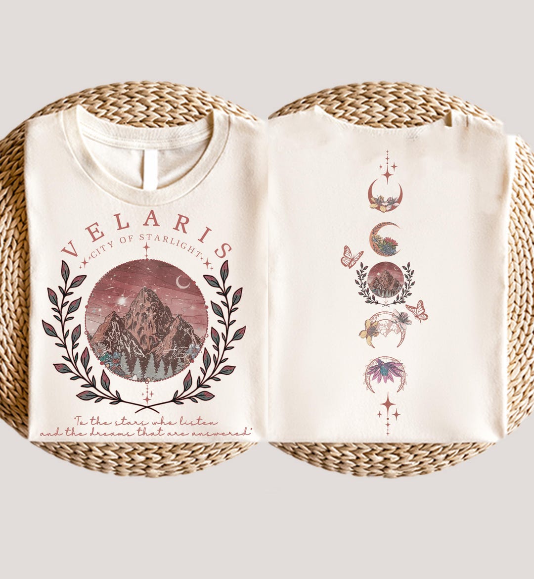 Pink Velaris T-shirt, A Court of Thorns and Roses Inspired Graphic Tee ...
