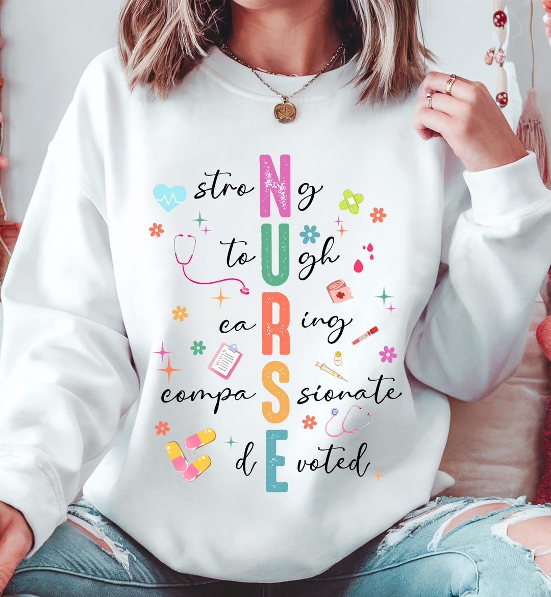 Tough Compassionate Nurse Shirt, Strong Nurse Tee, Devoted Nurse Gift ...