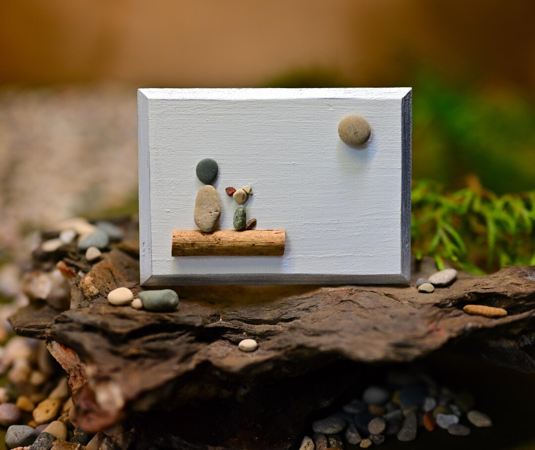 MINI Pebble Art Dog Magnet: Handmade Michigan Nature Decor - Etsy