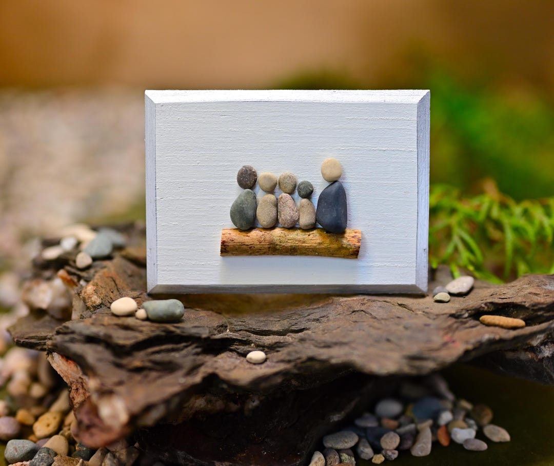 Pebble Art Magnet, Family, Love, Fridge Magnet, Miniature Art, Nature ...