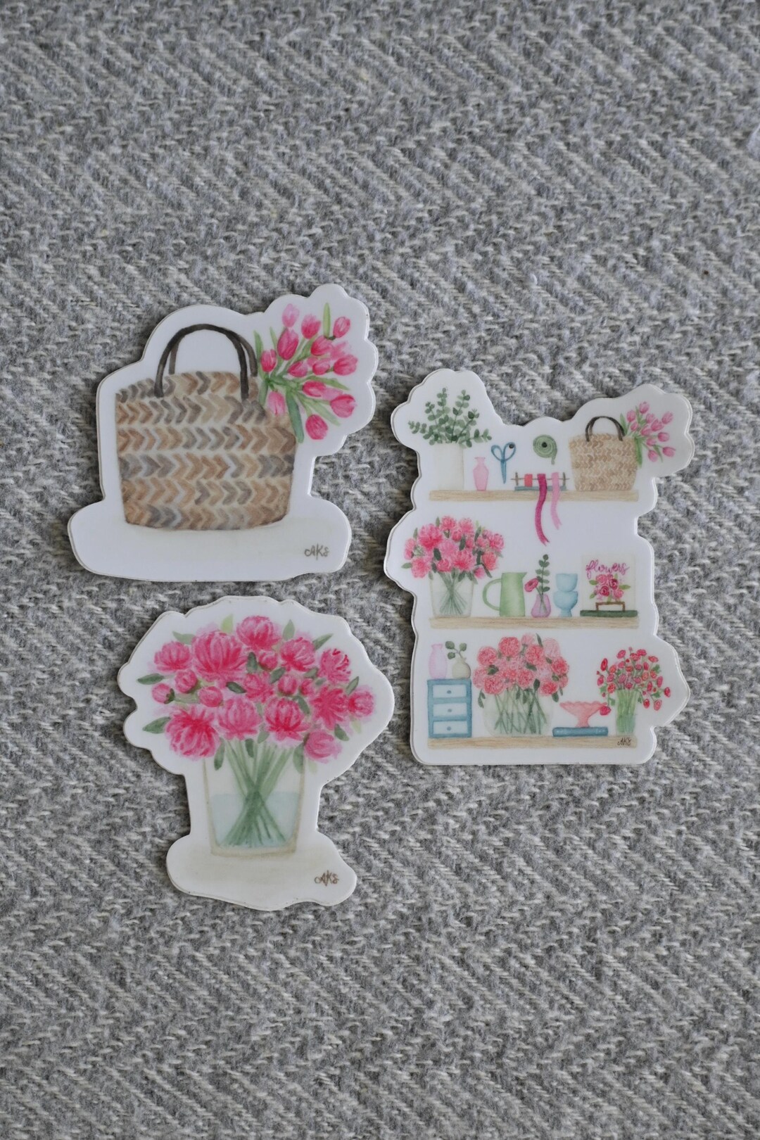 Flower Watercolor Sticker Pack - Etsy