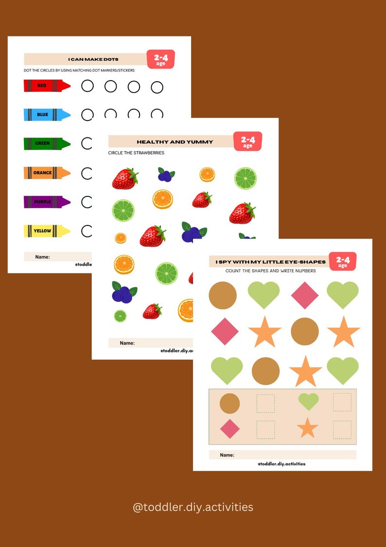 Preschool Worksheets 20 Pages - Letter and Number Recognition, Counting ...