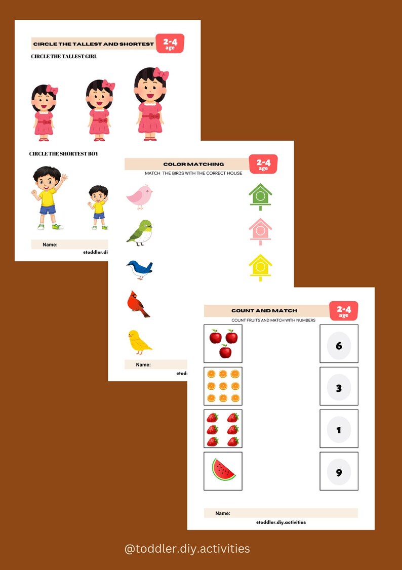 Preschool Worksheets 20 Pages - Letter and Number Recognition, Counting ...