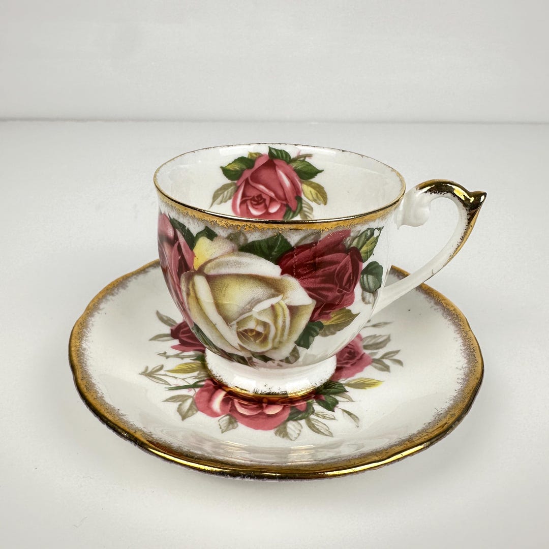 1960’s Queen Anne Teacup & Saucer, Lady Sylvia, Pink Roses, Vintage ...