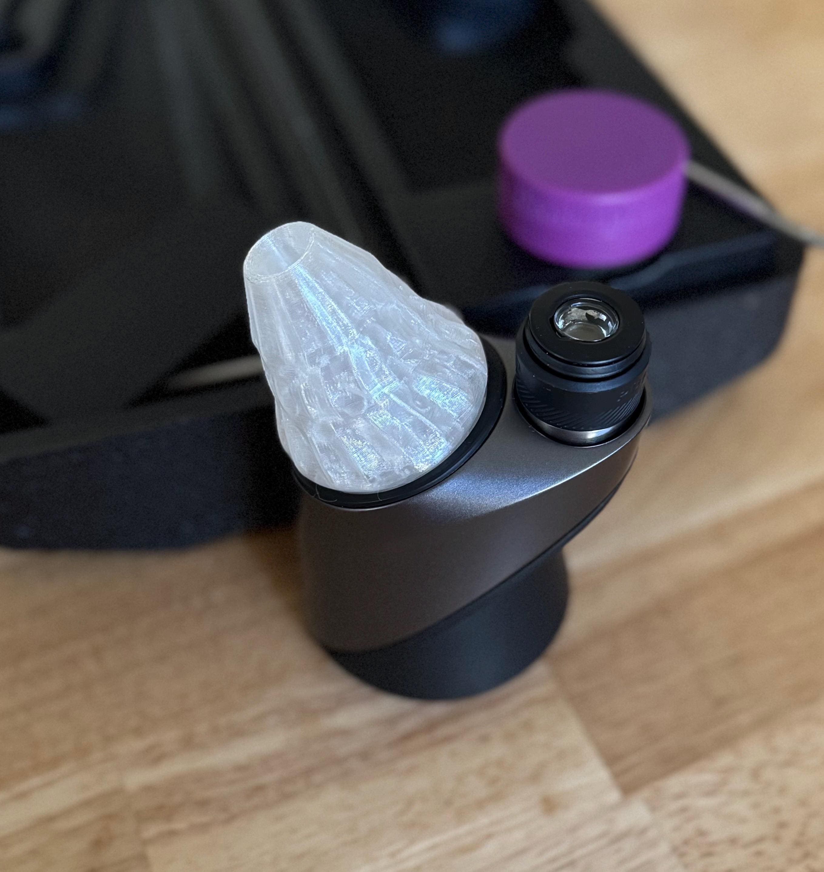 Short Wavy Dry Top for Puffco Peak Pro in Unbreakable Flexible Rubber ...