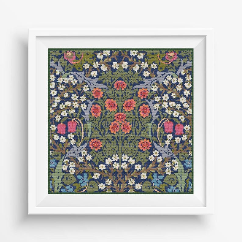 Blackthorn Wallpaper William Morris Cross Stitch Pattern - Etsy