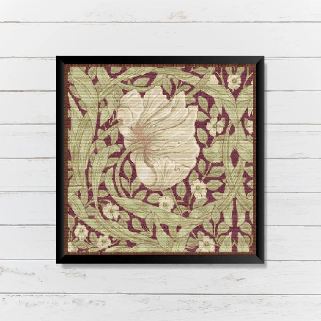 Large | Pimpernel William Morris Cross Stitch Pattern - Etsy