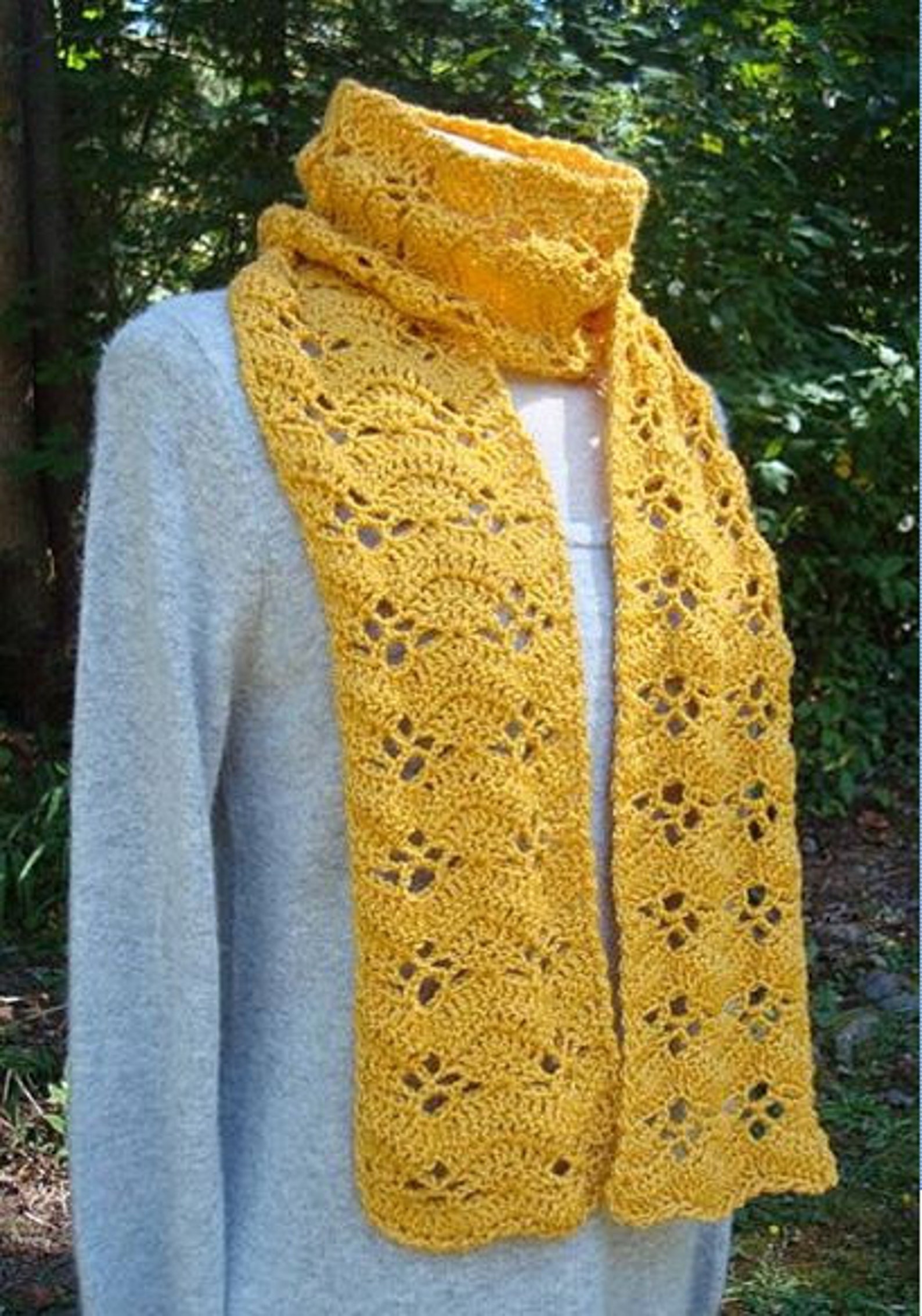 Fluttering Fans Scarf - PA-324 - Crochet Pattern PDF - Etsy