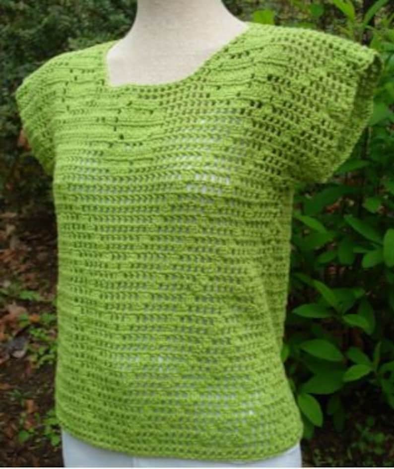 Filet Crochet T-shirt PW-203 Crochet Pattern PDF - Etsy