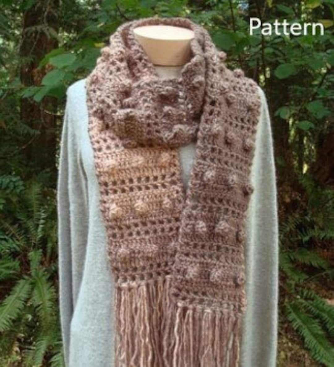 Popcorn Ladder Scarf - Crochet Pattern PDF - PA-329 - Etsy