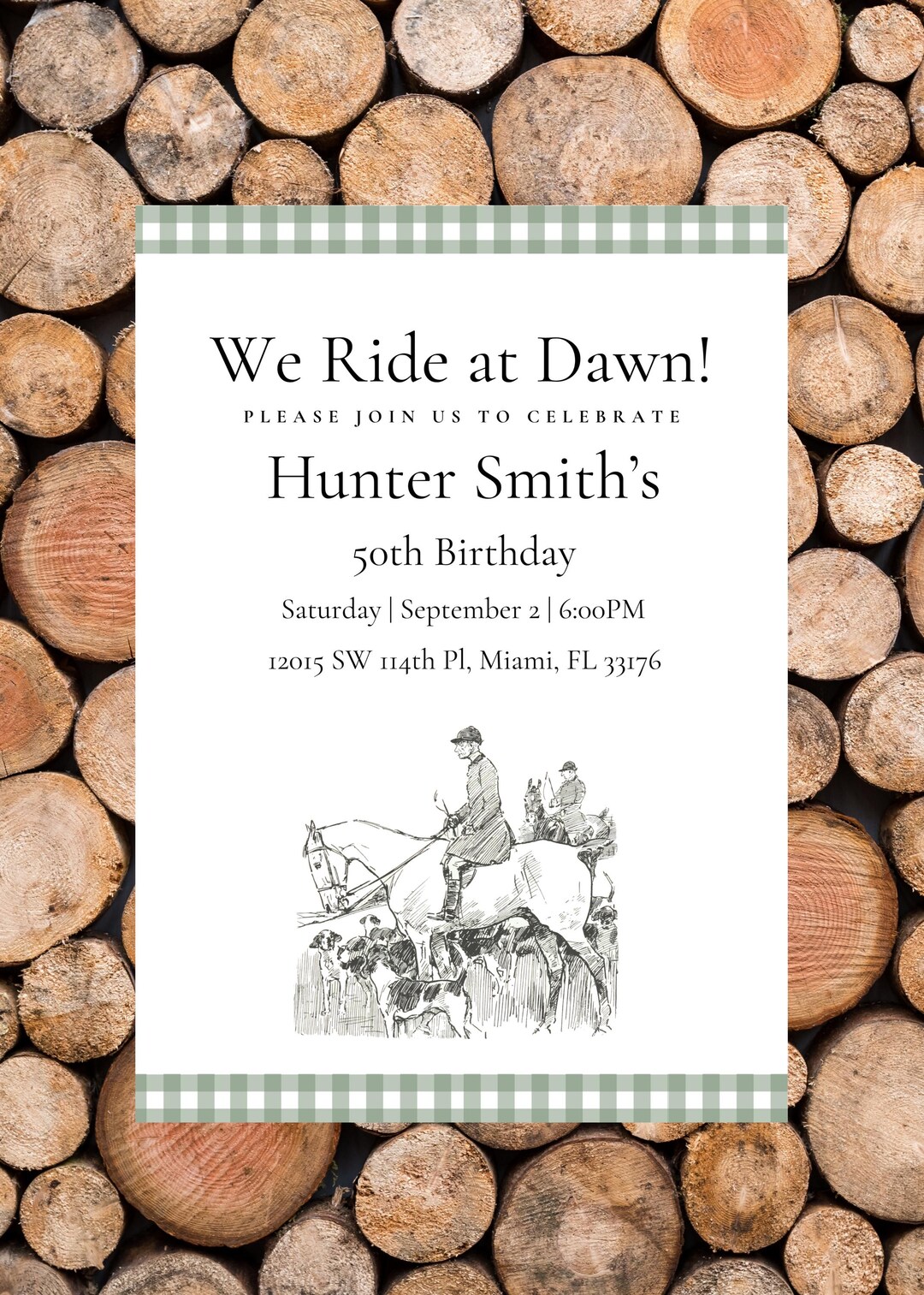 Hunting Birthday Party Invitation, Hunting Invitation, Birthday ...