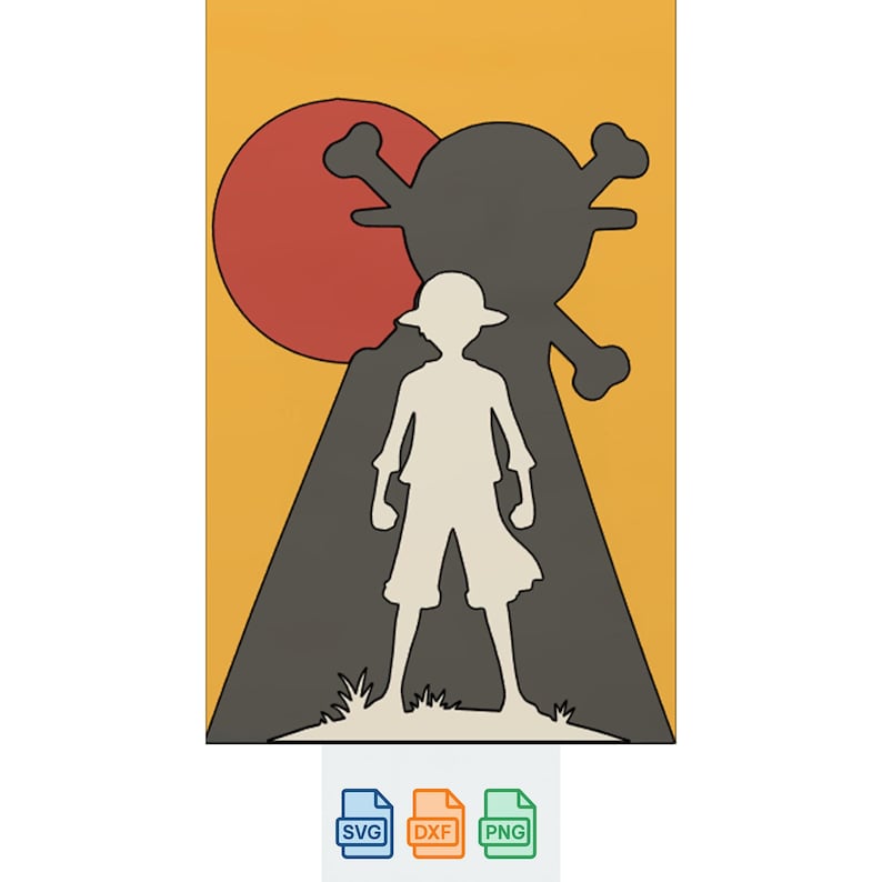 One Piece Shadow Box SVG: Anime Laser Cut File (digital Download - Etsy