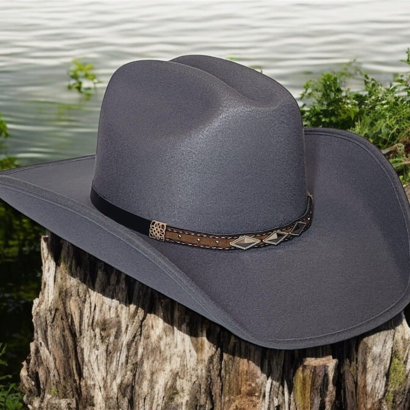 Dark Gray Cowboy Hats - Etsy