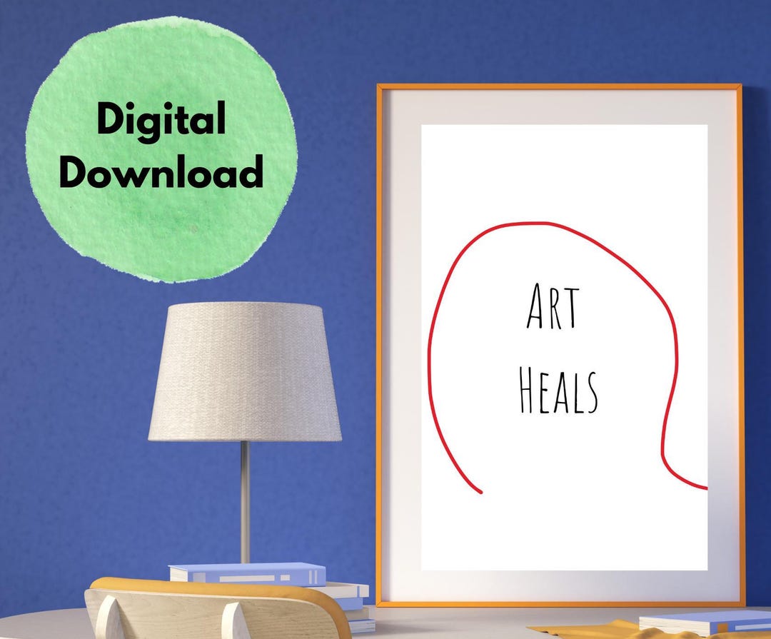 Printable Wall Art, Art Heals, Printable Poster Modern Simple, Wall ...
