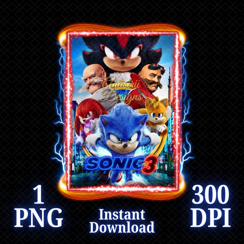 Sonic The Hedgehog 3 PNG, Sonic 3 PNG, camiseta de la película Sonic 3 ...