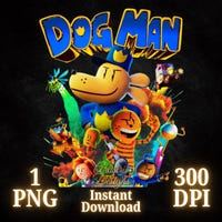 Dog Man SVG PNG JPG - Etsy