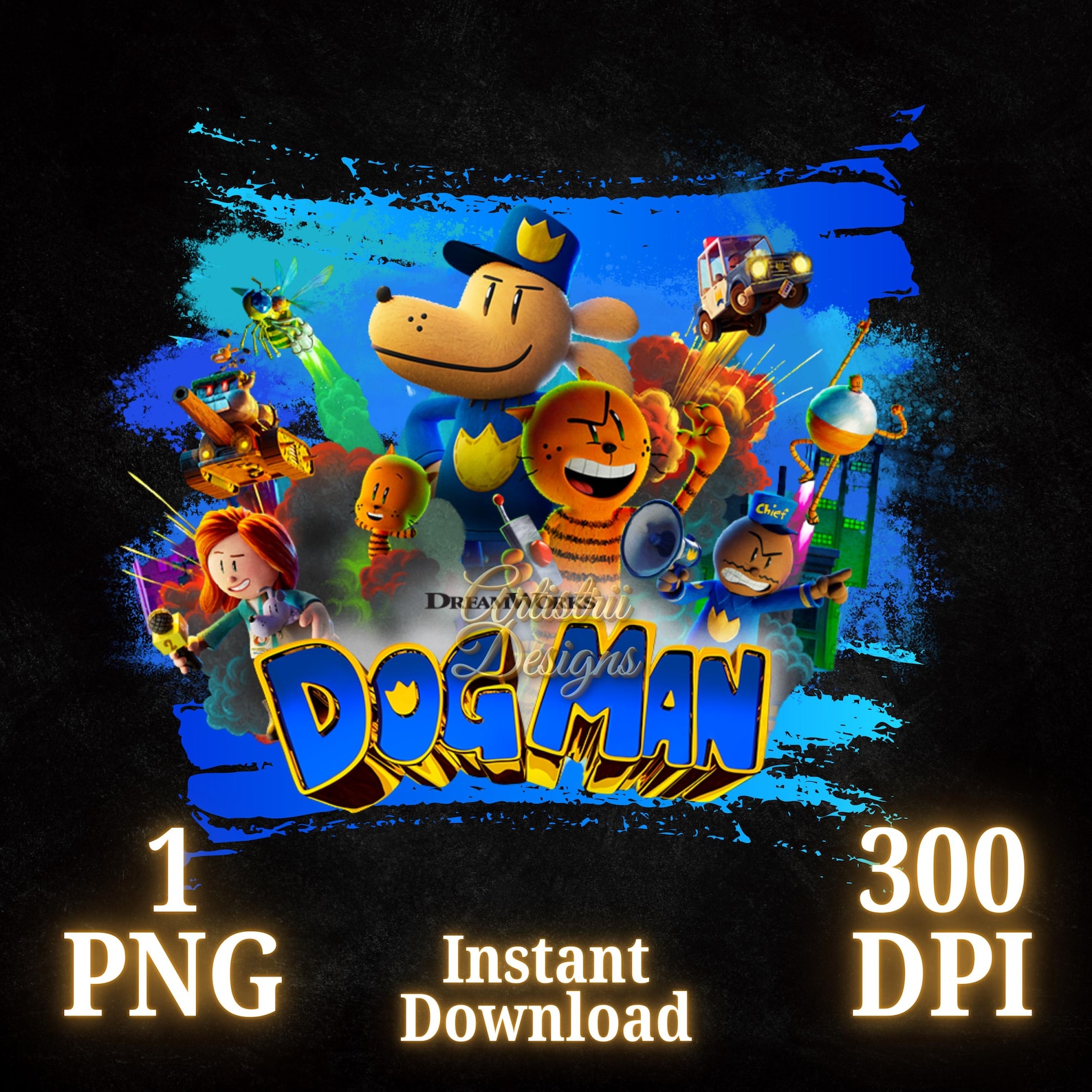 Dog Man PNG, Dog Man Movie PNG, Dog Man Shirt, Dogman 2025, High ...