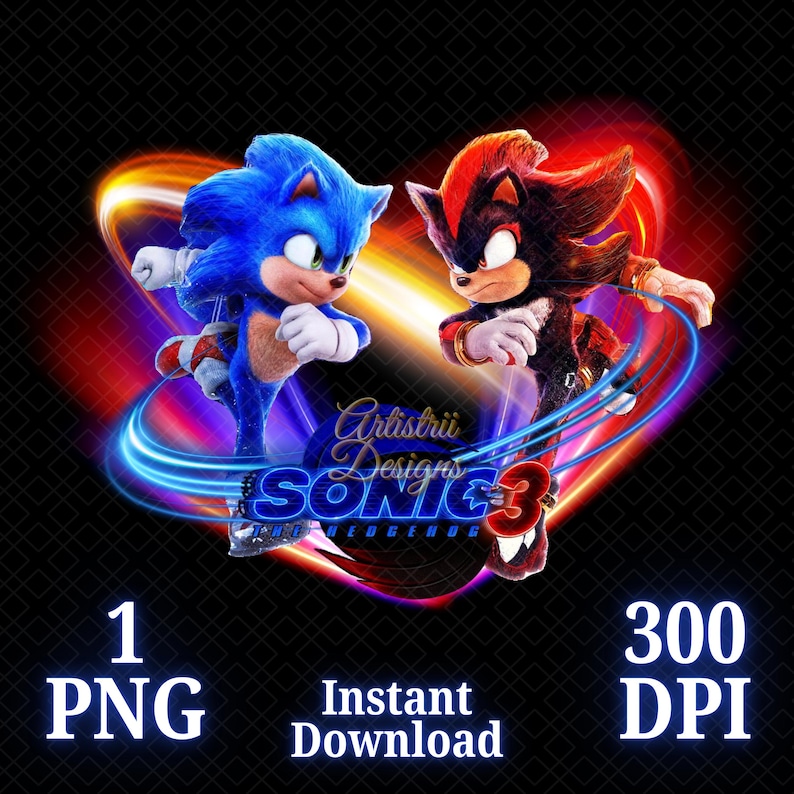 Sonic the Hedgehog 3 Png,sonic 3 Png,sonic 3 Movie Shirt,high Quality ...