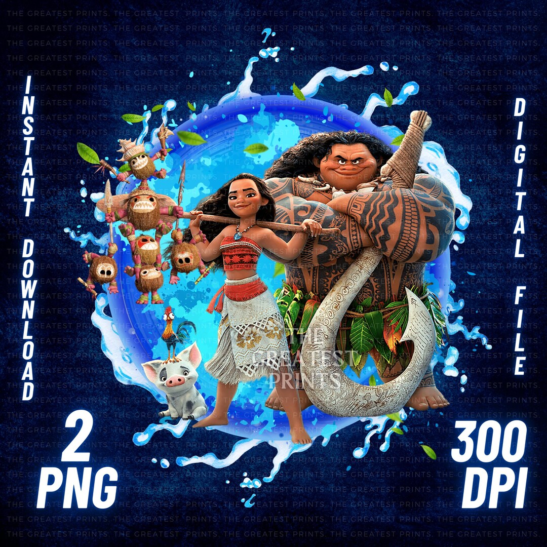 Moana 2 PNG, Moana 2 Movie PNG, Moana 2 Shirt, Maui, High Quality ...
