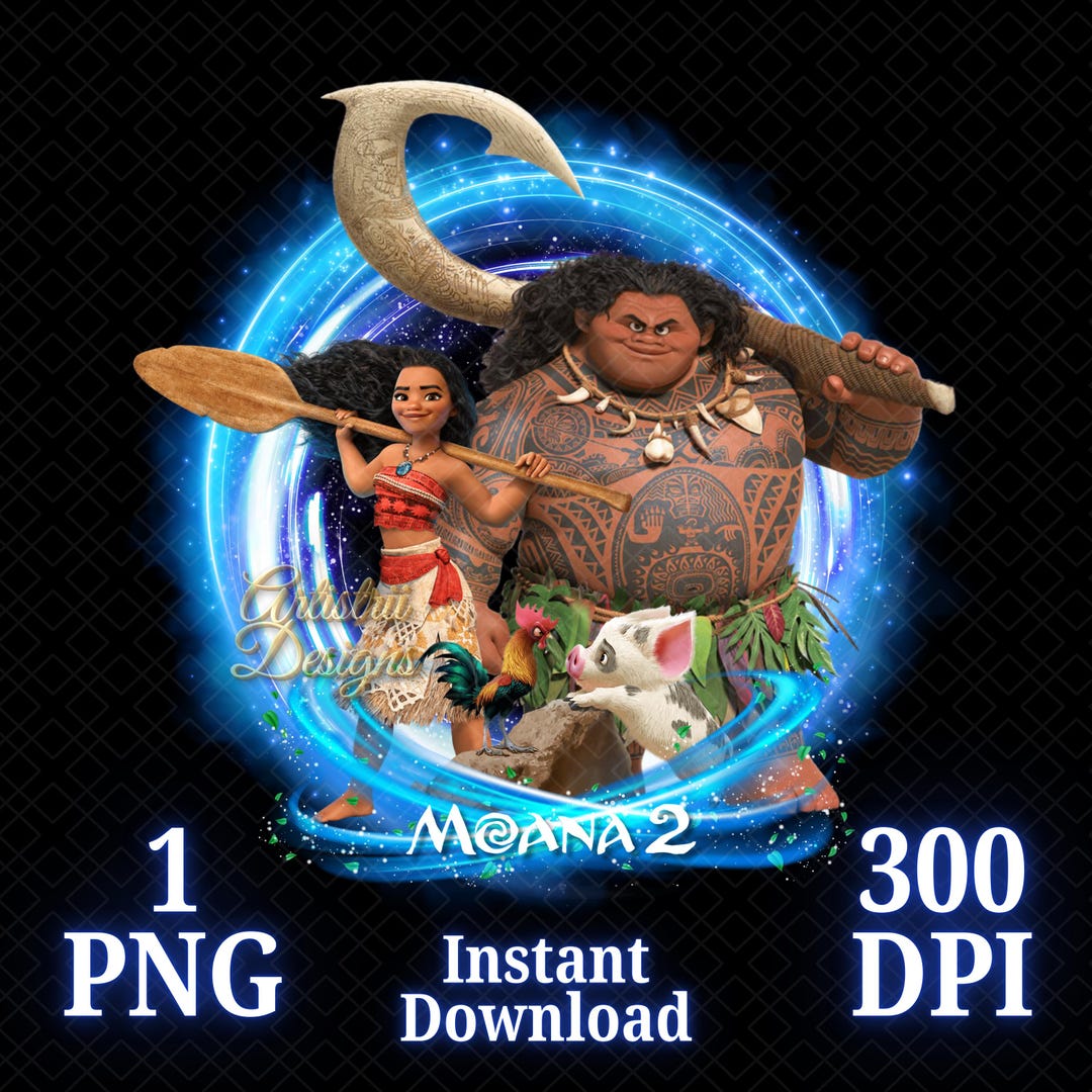 Moana 2 PNG, Moana 2 Movie PNG, Moana 2 Shirt, Maui, High Quality ...