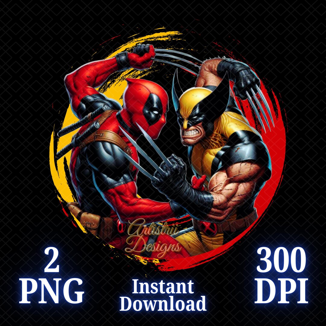 Deadpool and Wolverine Png, T Shirt Sublimation, Digital File, Instant ...