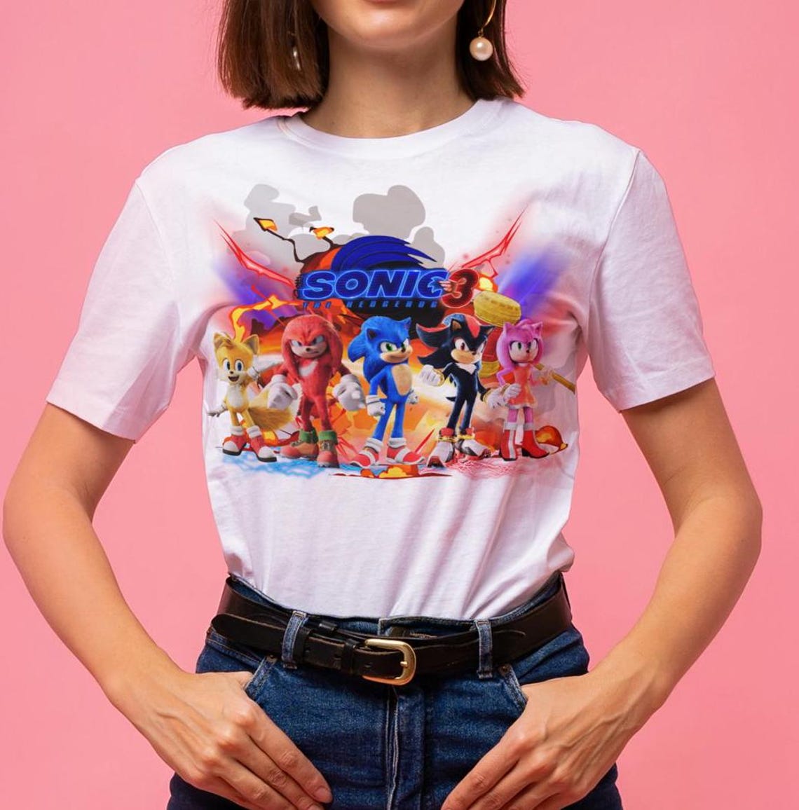 Sonic 3 Movie PNG, Sonic the Hedgehog 3 Characters PNG, Sonic 3 Shirt ...