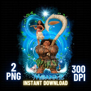 Moana 2 PNG, Moana 2 Movie PNG, Moana 2 Shirt, Maui, High Quality ...