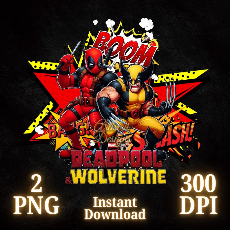 Deadpool and Wolverine Png, T Shirt Sublimation, Digital File, Instant ...