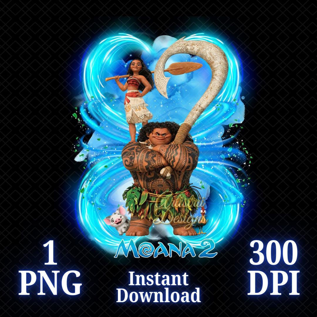 Moana 2 PNG, Moana 2 Movie PNG, Moana 2 Shirt, Maui, High Quality ...