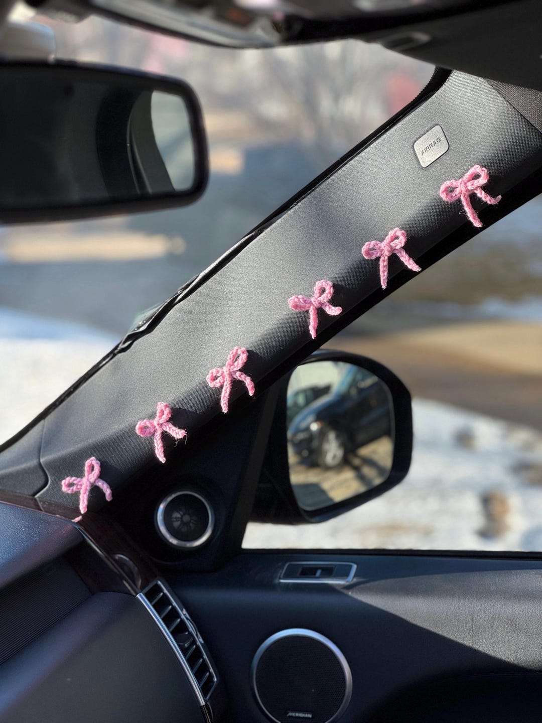 Car Coquette Bows, Bow Tie Car Accessories, Handmade Bow Car Charm ...