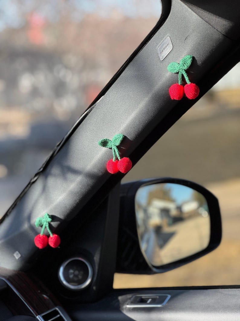 Cute Coquette Cherry Car Accessories, Aesthetic Car Charms, New Car ...