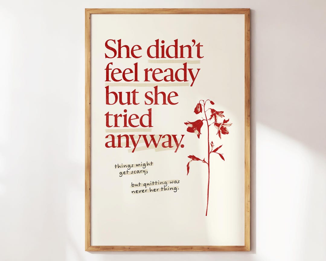 But She Tried Anyway - Floral Office Wall Art - Preppy Decor ...