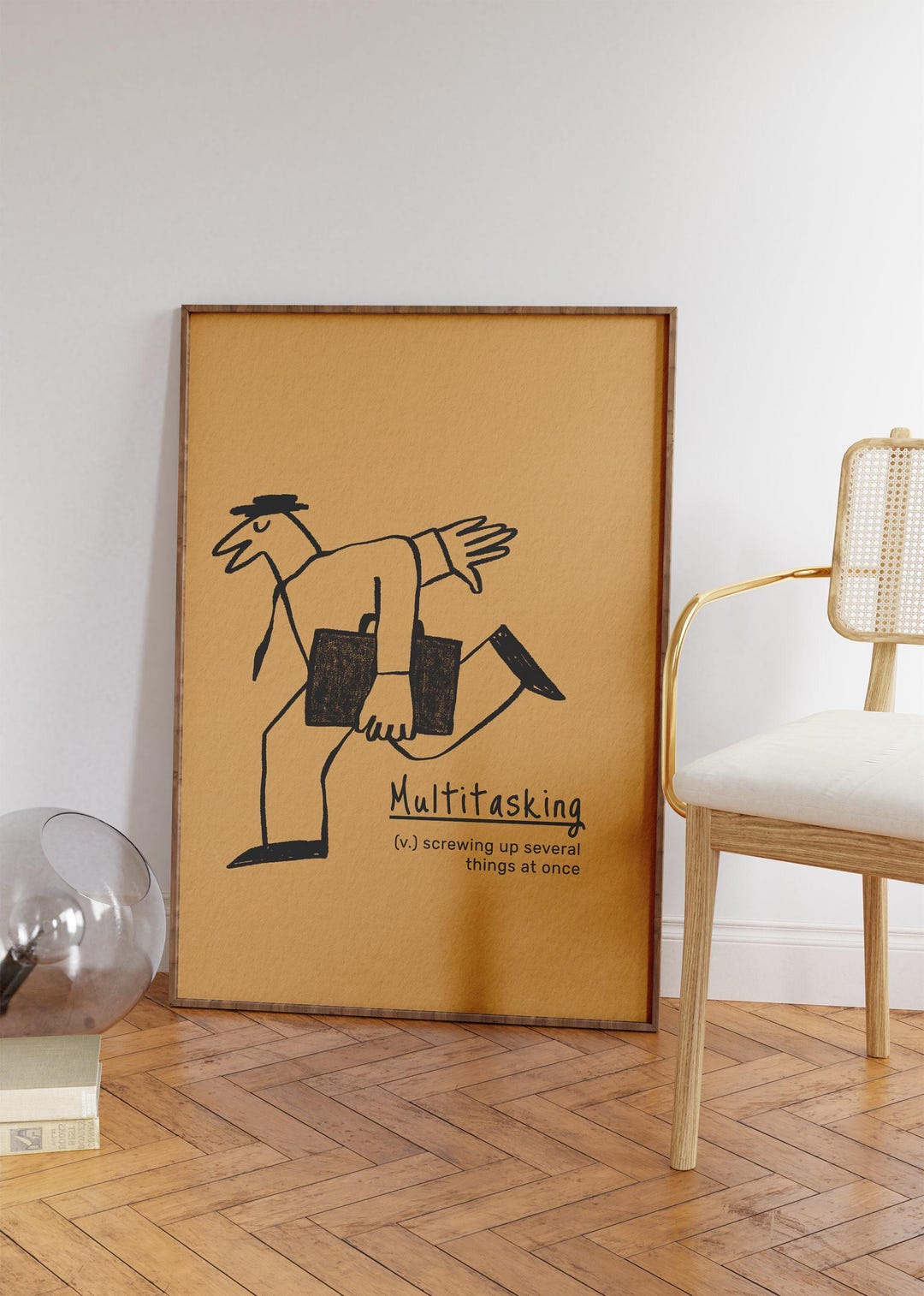 Multitasking Print - Funny Office and Living Room Wall Art - Meme ...