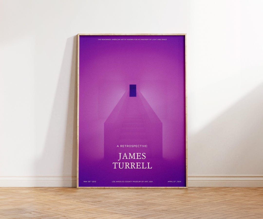 James Turrell Print - Purple Stairs Poster - Contemporary Modern Wall ...