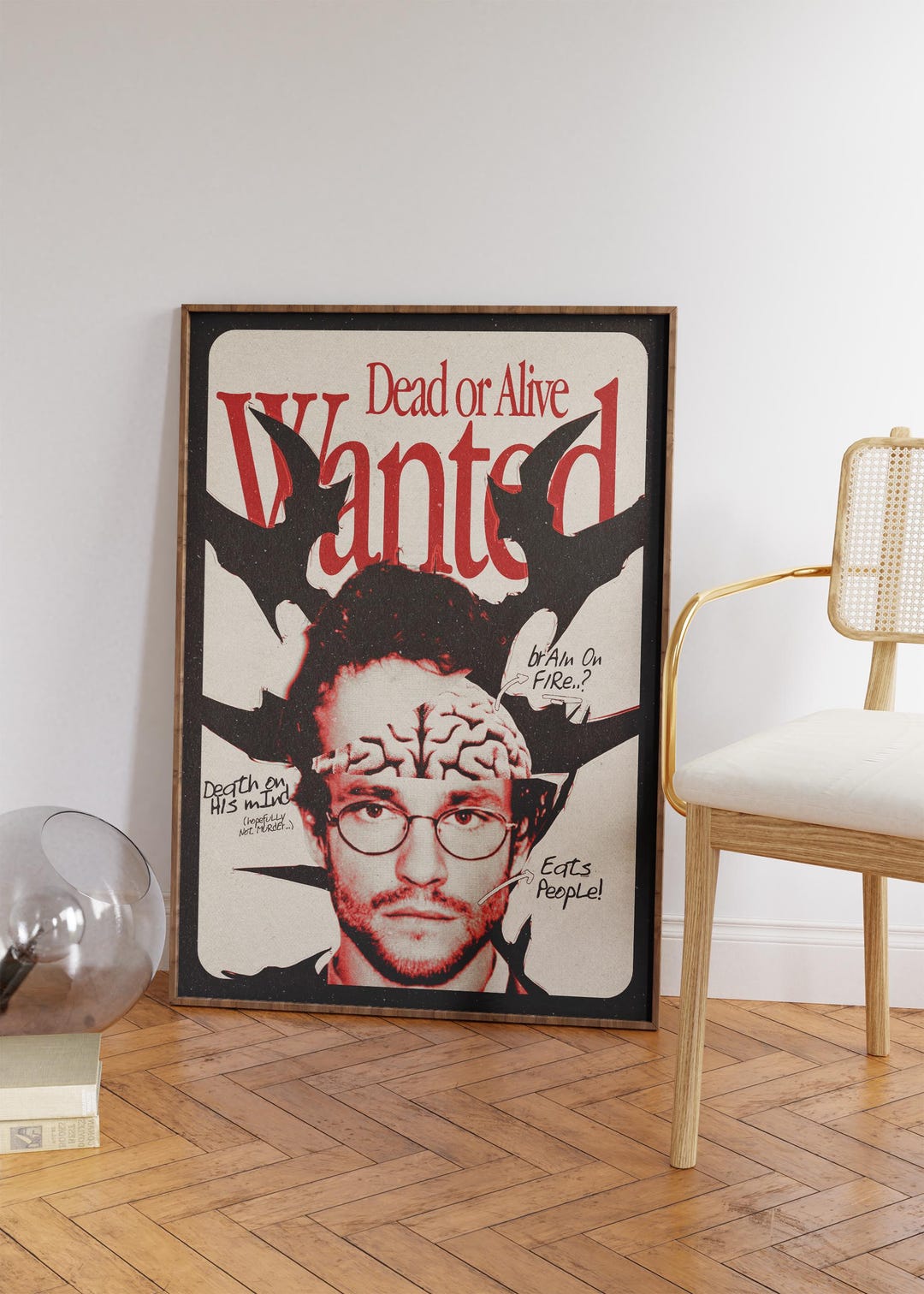 Will Graham Wanted Poster, Hannibal Series Inspired Poster, Retro Movie ...