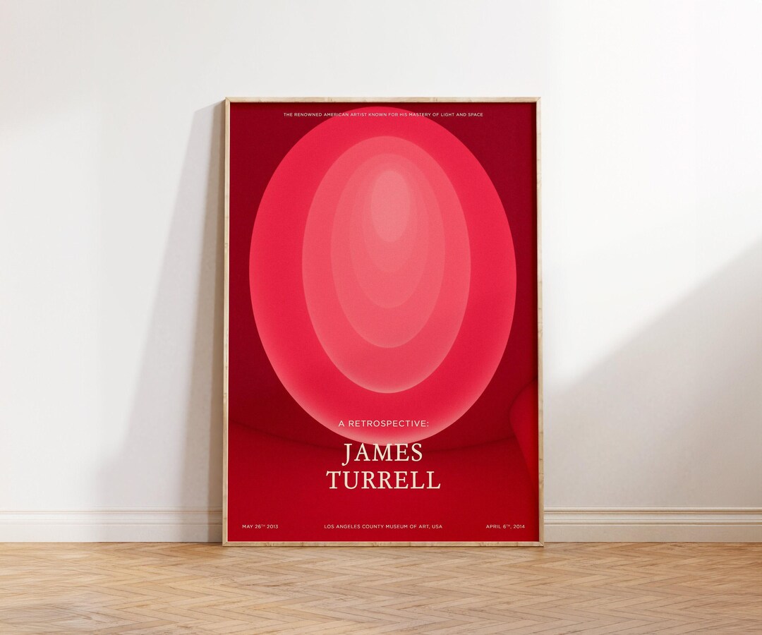 James Turrell Print - Red Light Poster - Contemporary Modern Wall Art ...