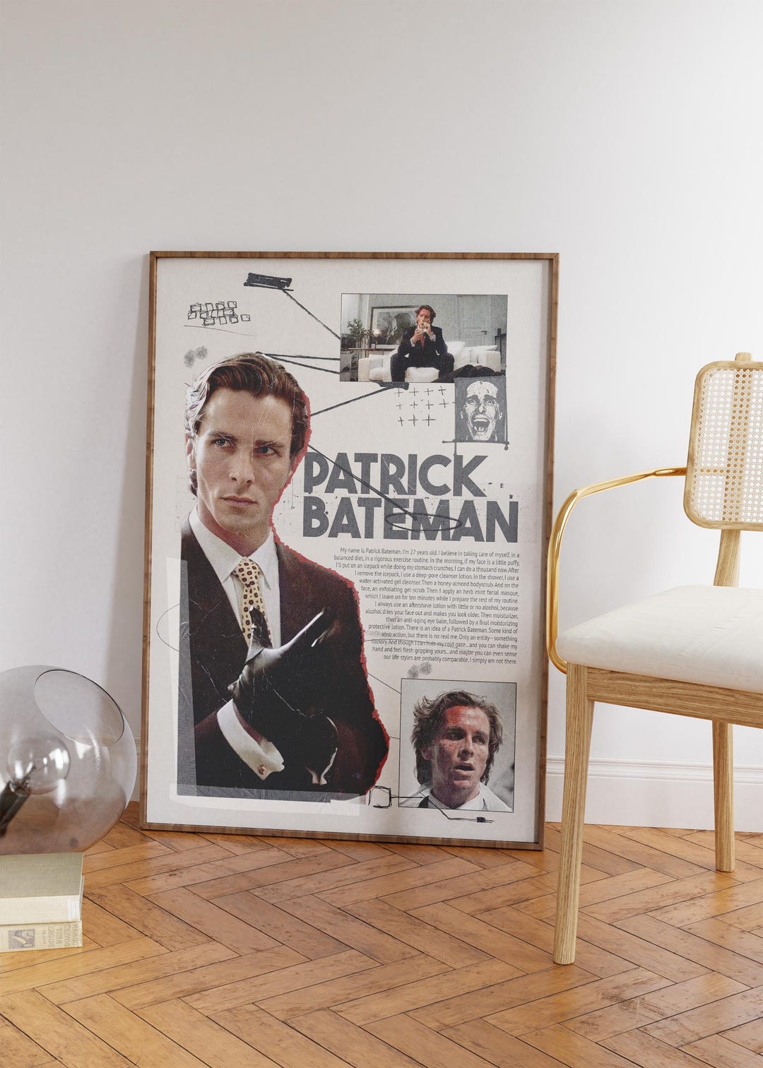 Patrick Bateman Villain Poster | Movie Posters | Gift for Movie Lovers ...