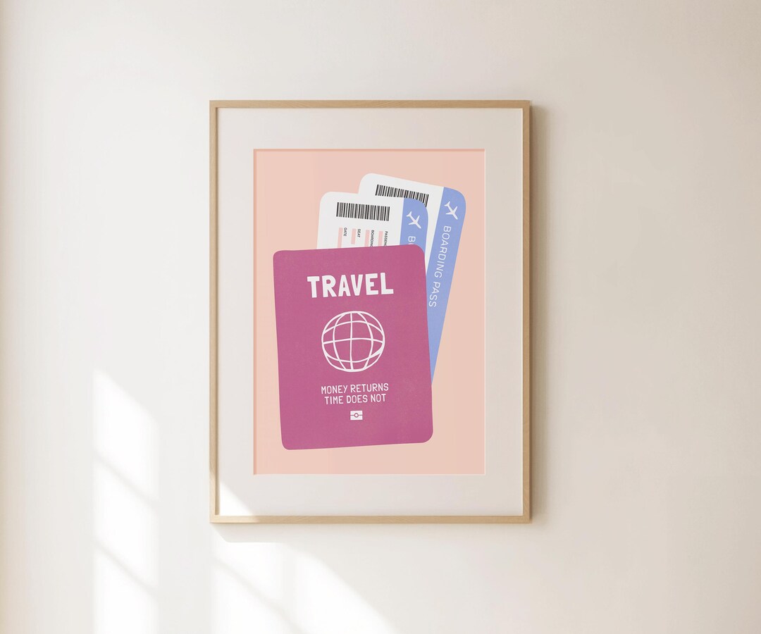Travel Passport - Cute Travel Poster - Trendy Travel Wall Art ...
