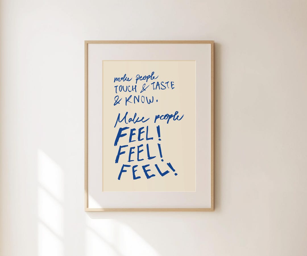 Make People Feel, Positive Quote Poster, Typography Print, Preppy ...