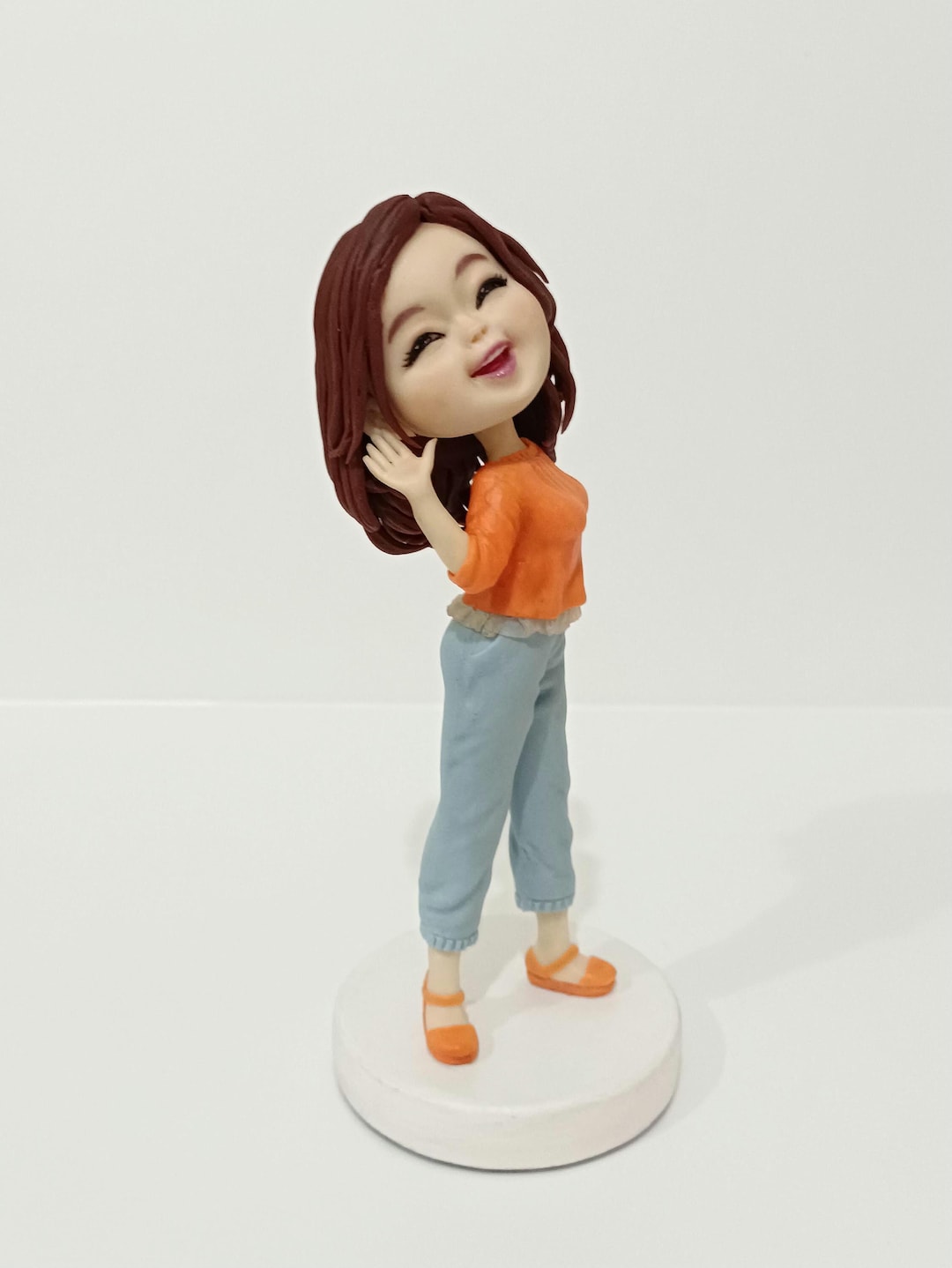 Clay Doll / Clay Figure / Clay Art / Handmade Clay / Cheerful Girl ...