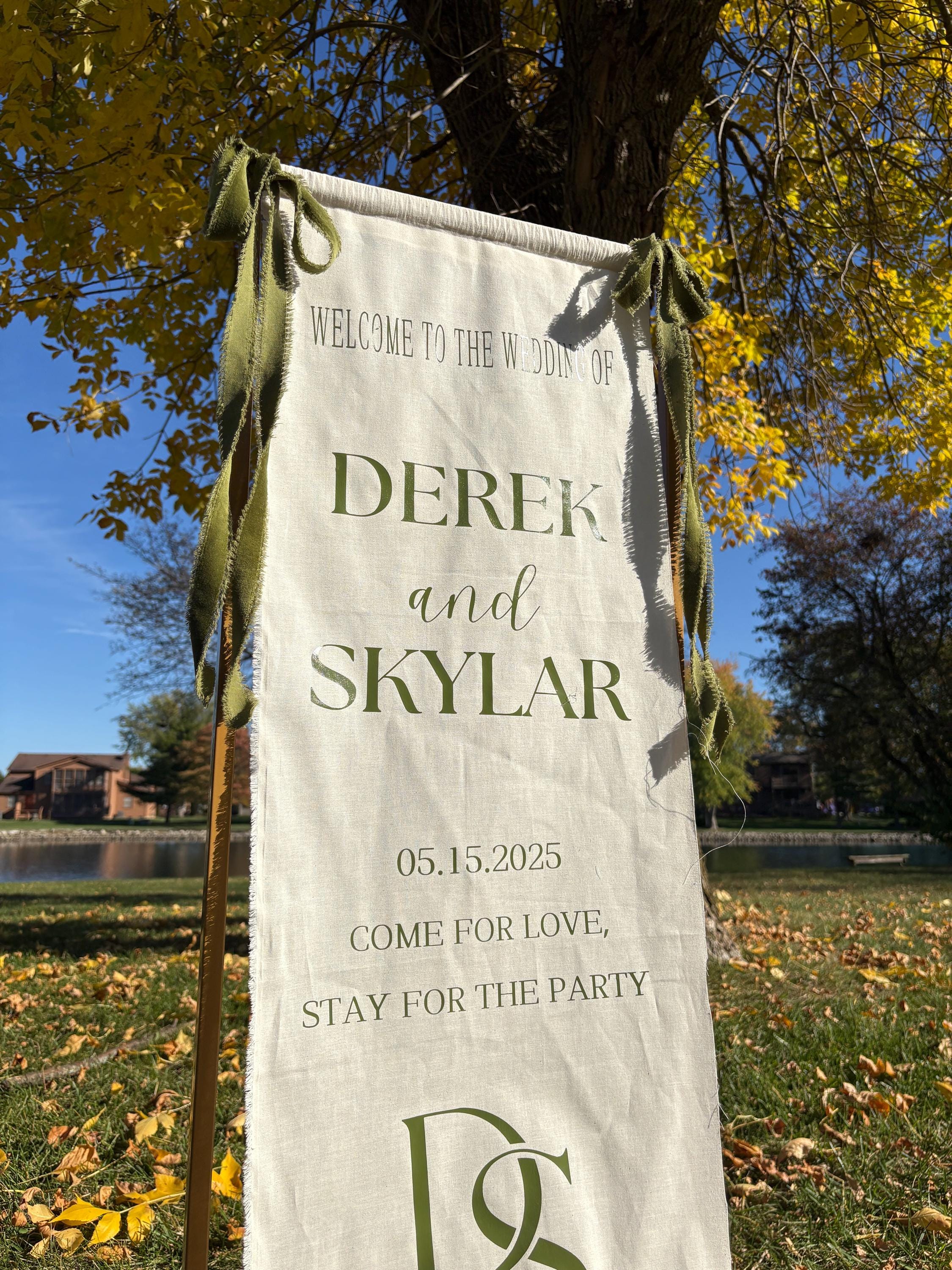 Wedding Fabric Welcome Sign Boho Wedding Welcome Sign 4 Feet Long X 11 ...