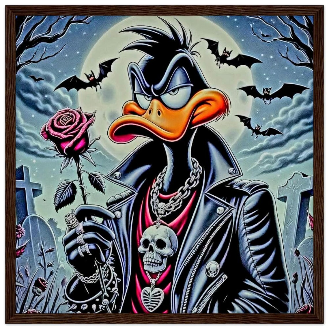 Daffy Duck Design,fine Art Wooden Framed Poster, Looney Toons, Great ...